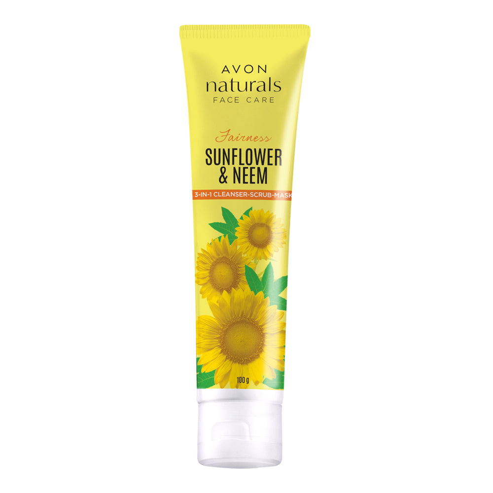 Naturals Sunflower & Neem 3in1 Cleanser Scrub Mask – Avon India